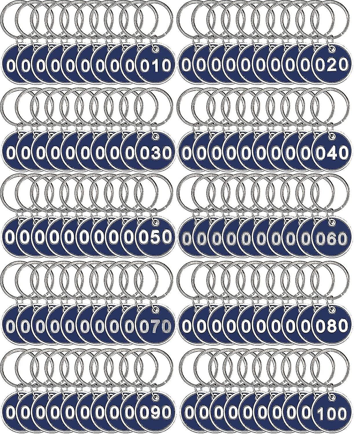 Anjetan Numbered Tags, 100 Pcs Number 001-100 Stamping Number Tags ...