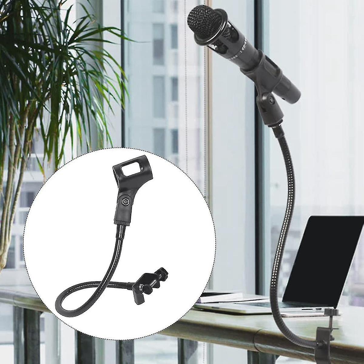 Microphone Stand Flexible Gooseneck Microphone Stand Adjustable Desk ...