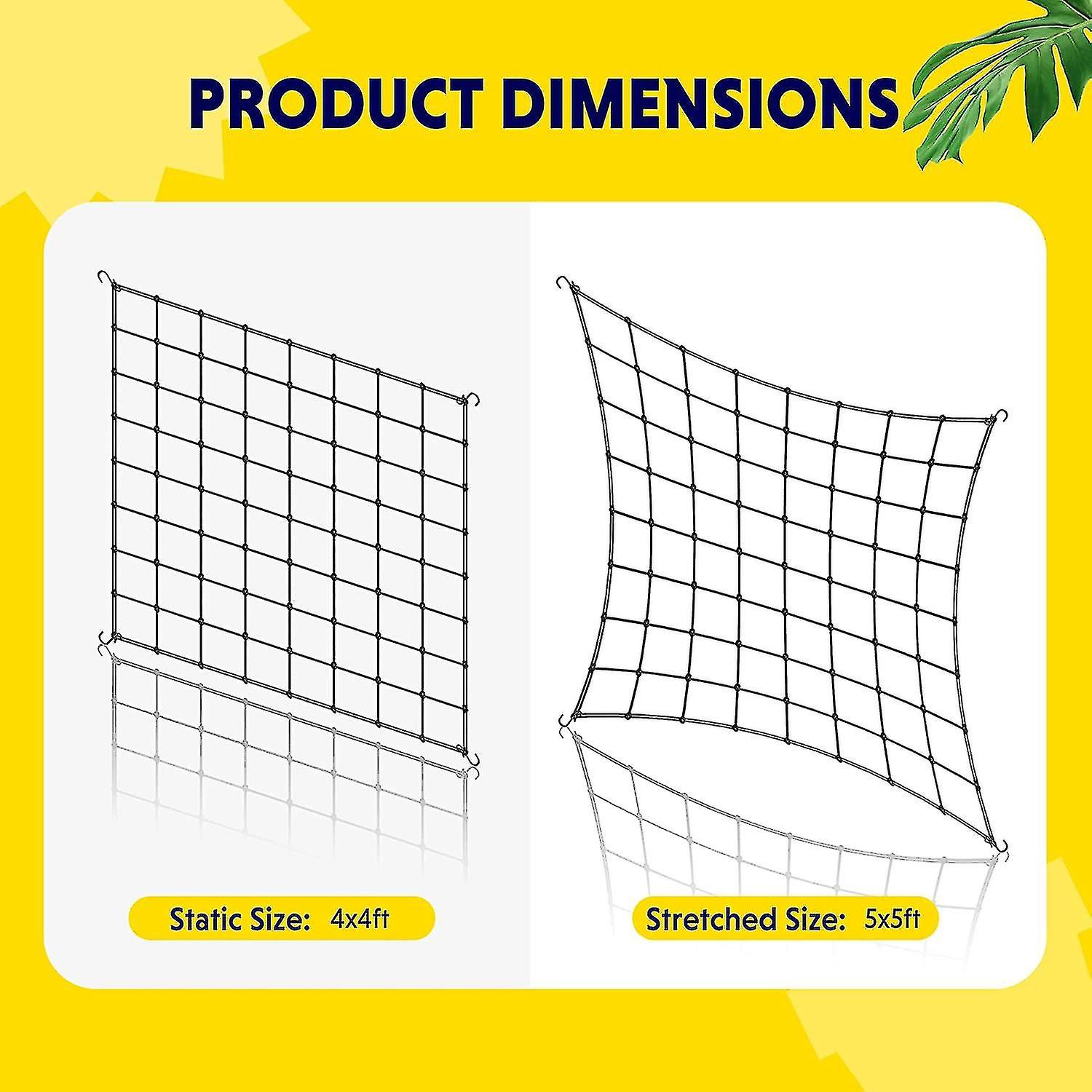 Trellis Netting For Climbing Plants,heavy-duty Plant Net With Hooks For ...