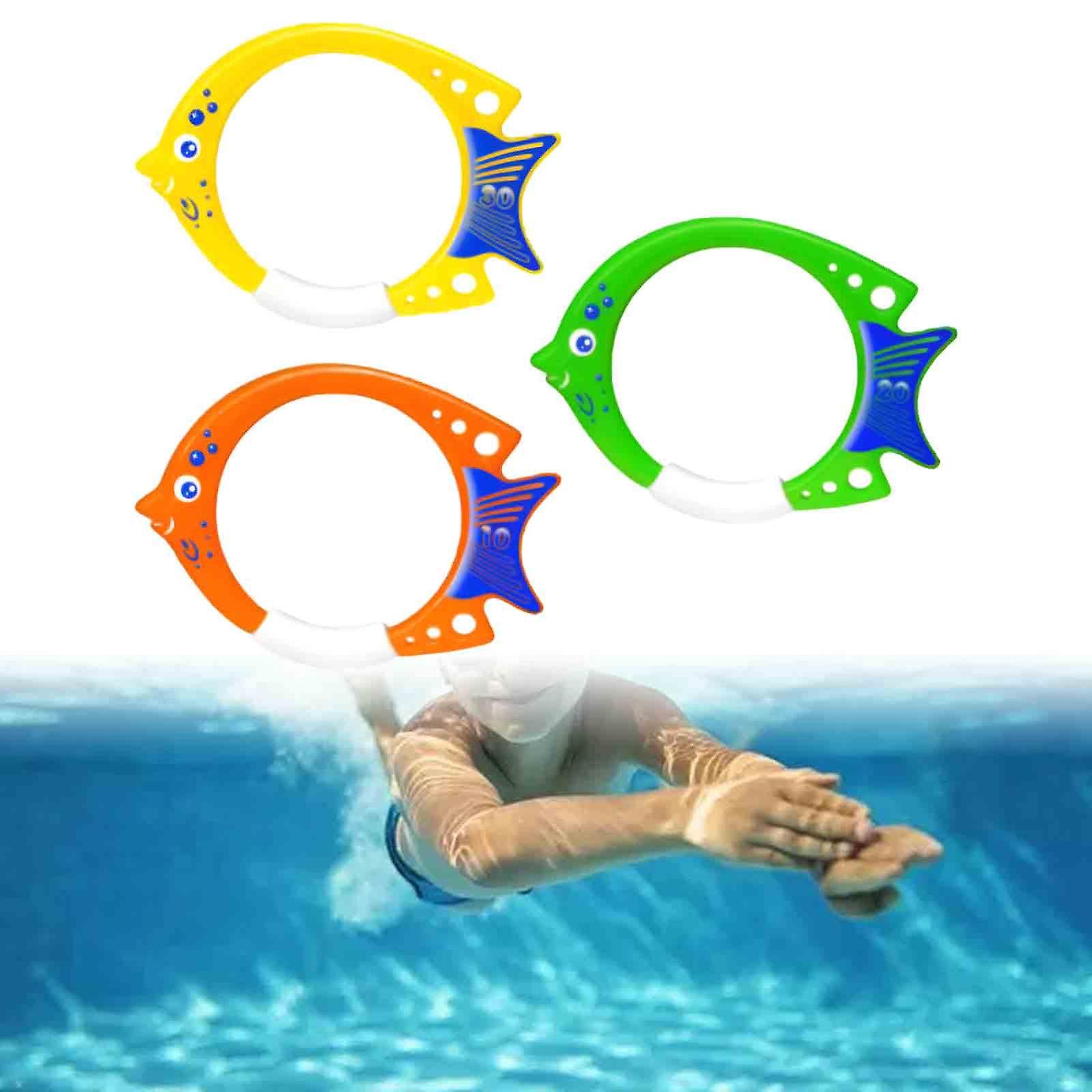 3Pcs Fish Ring Toys, Underwater Toys, Summer Sinker Set Sinking ...