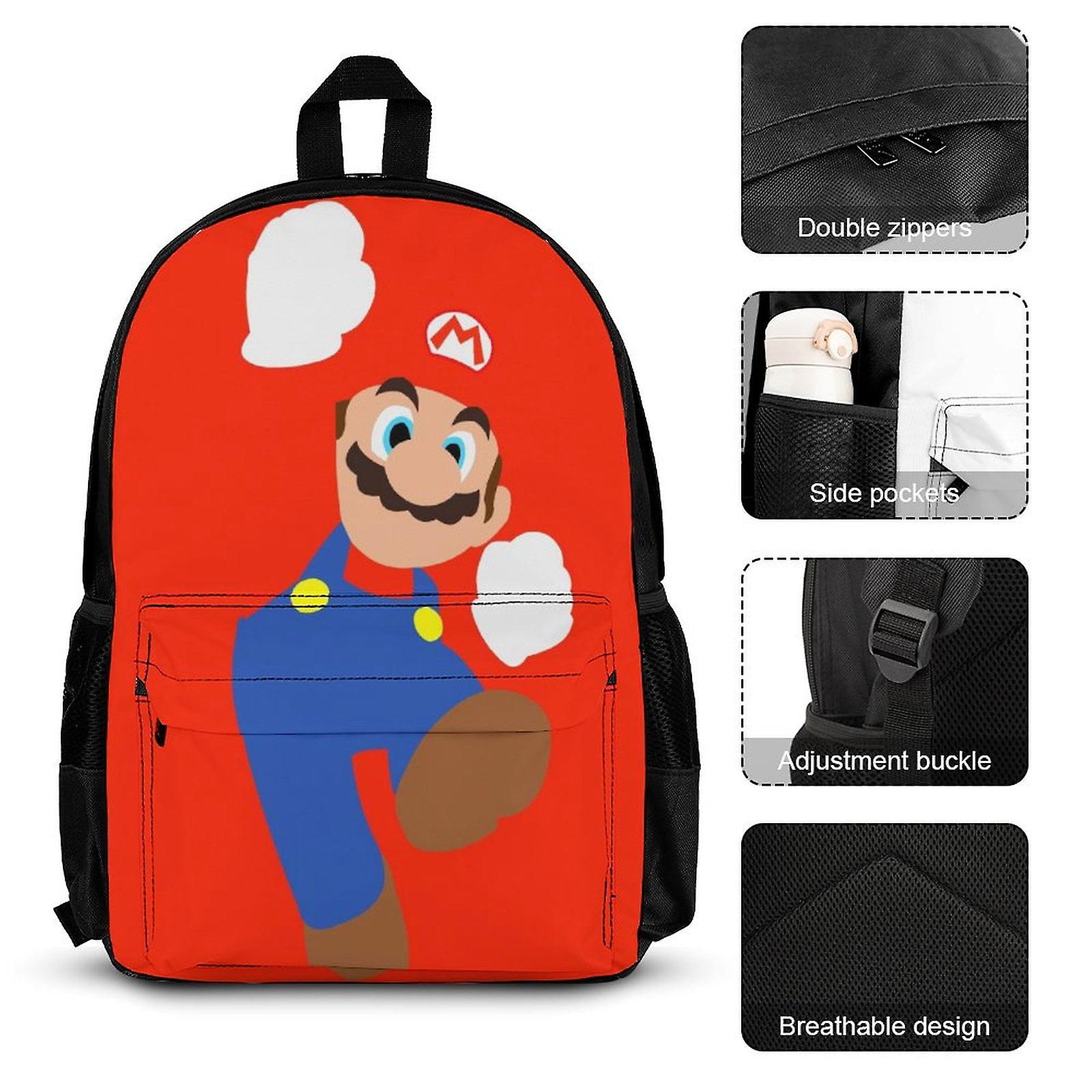 Super Mario Backpack Set, Backpack with Lunch Box And Pencil Case 3pcs ...