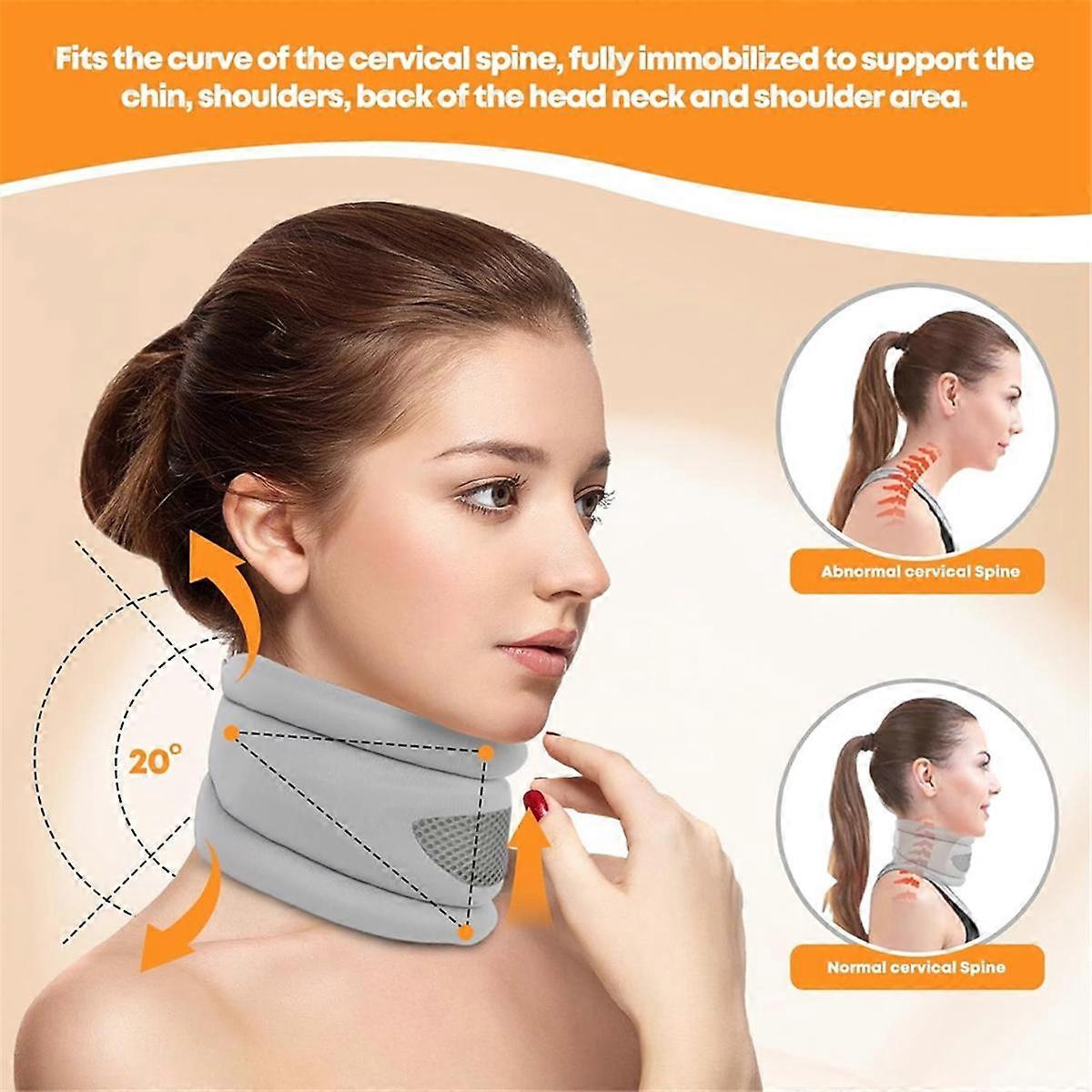 Neck Brace,Soft Foam Cervical Collar for Sleeping,Neck Braces for Neck Pain and Support ...