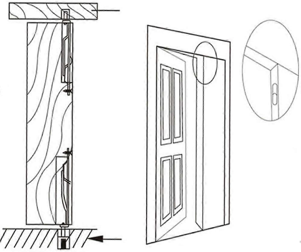 4 Pcs 304 Stainless Steel Lever Recessed Door Bolt Concealed Door Bolt ...