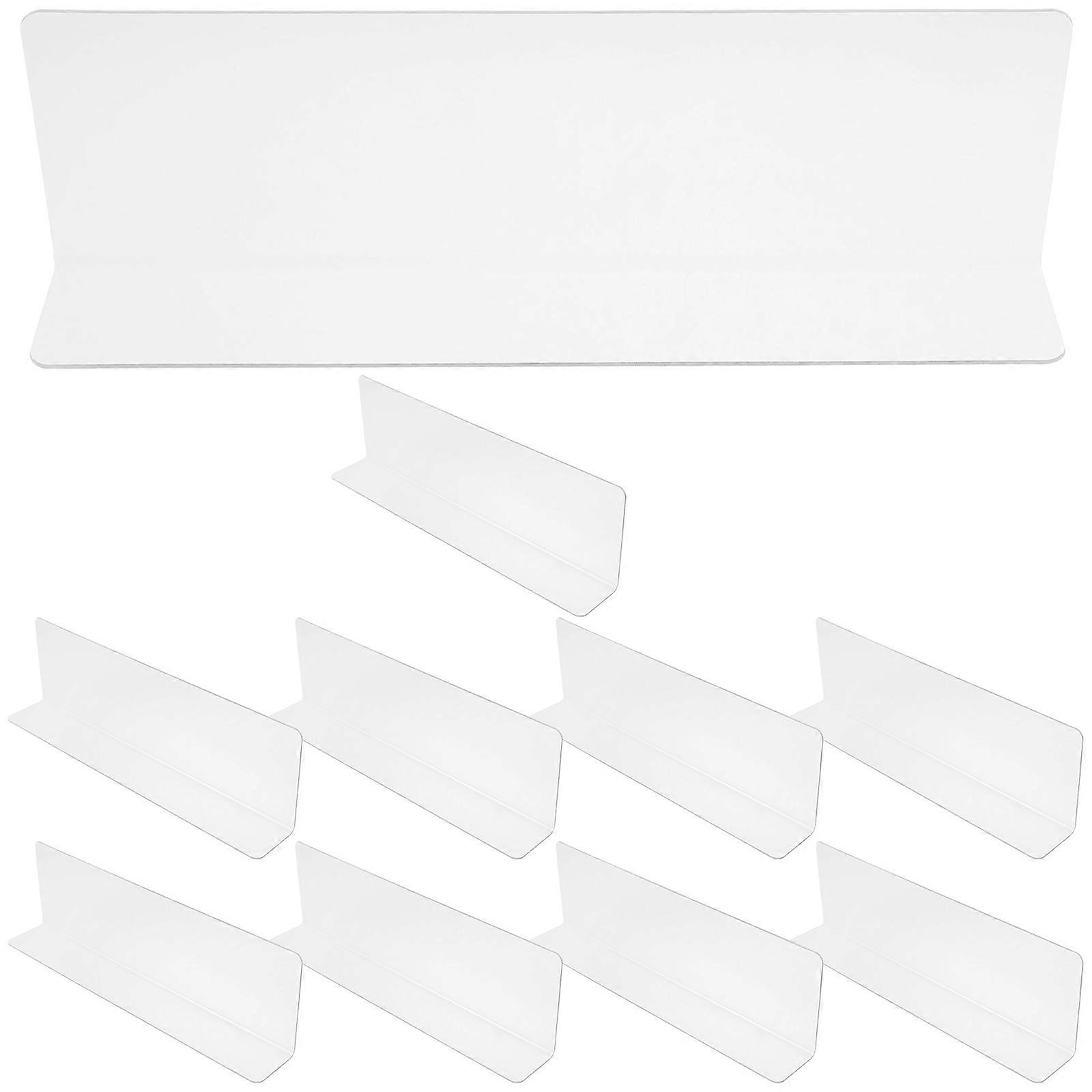 10Pcs Shelf Dividers L Shape Commodity Dividers Clear Closet Dividers ...