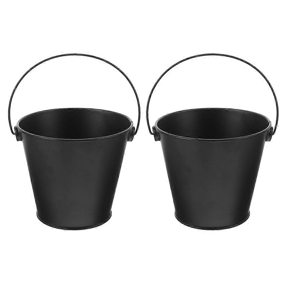 2pcs Ash Bucket Grill Drip Grease Bucket Iron Barbecue Bucket Fireplace ...