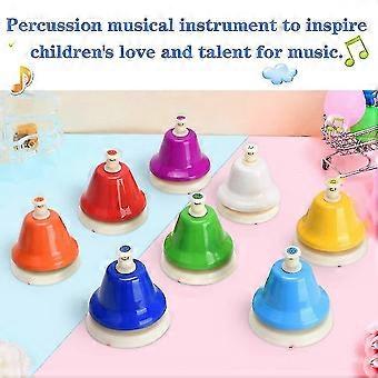 Desk Bells, 8 Diatonic Metal Hand Bells, Rainbow Music Bells, Musical ...