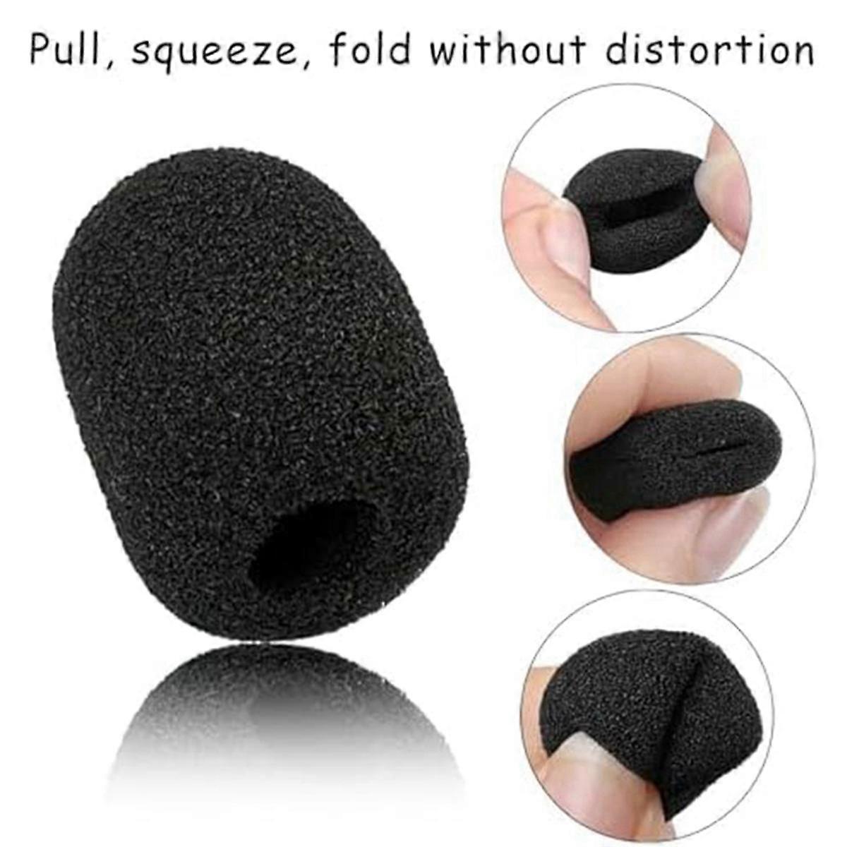 30 Pack Foam Microphone Windscreen,Mini Size Lapel Headset Mic Foam ...