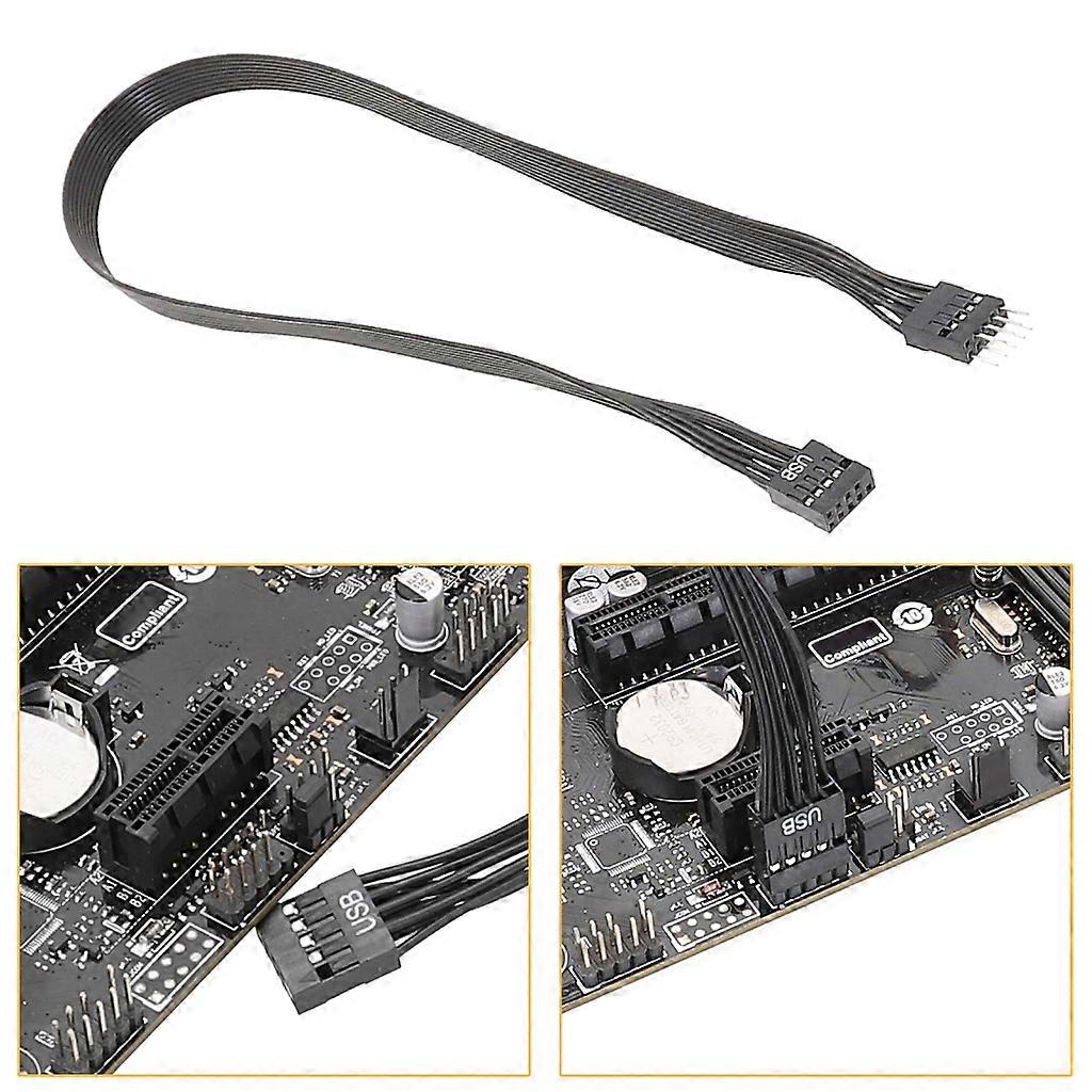 20cm/30cm/50cm USB 2.0 Motherboard Extension Cable 9Pin Male to Female ...