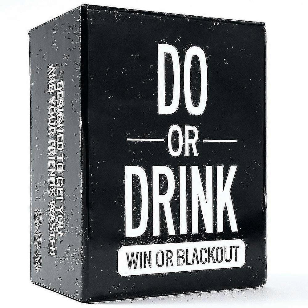 Do Or Drink Win Or Blackout Party Cards Board Game For Camping Parties ...