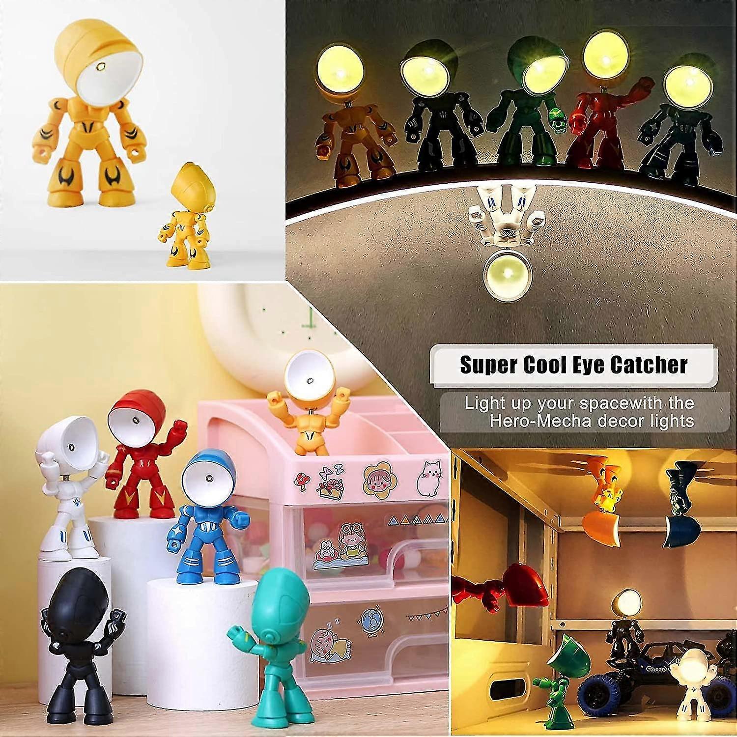 Cute Robot Firgure Night Light For Children,mini Led Bedside Lamp,room ...