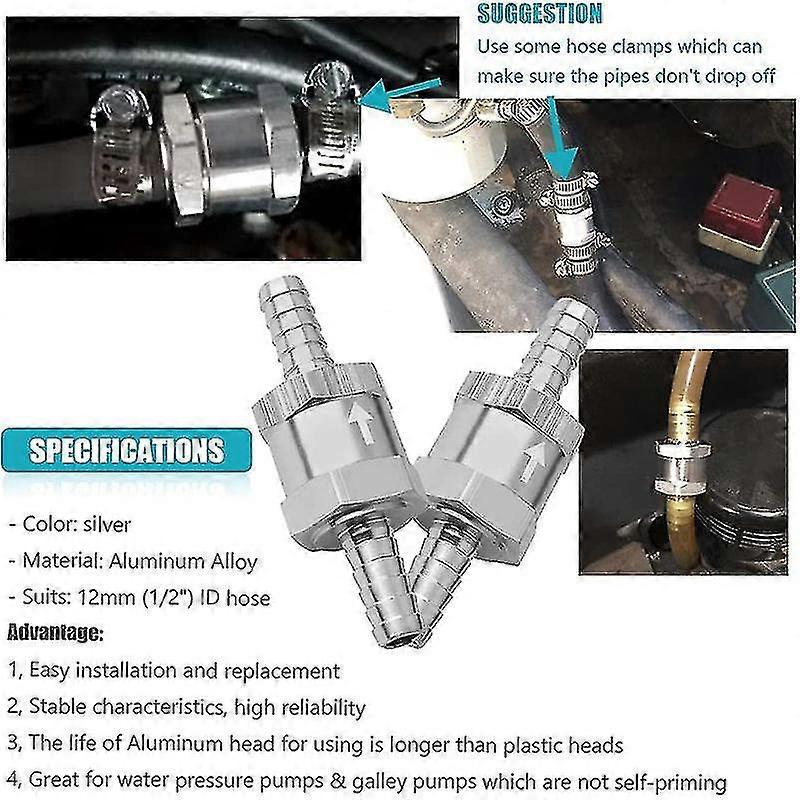 Fuel Non Return Check Valve, Aluminium Alloy Petrol Diesel Water Fuel ...