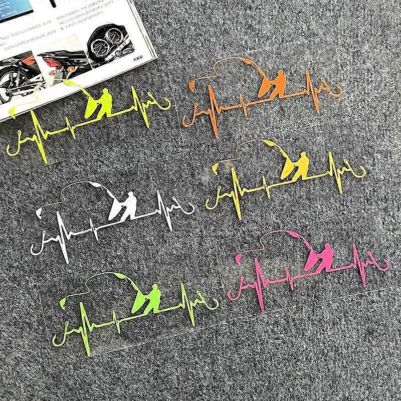 Heartbeat Fishing Reflective Motorcycle Accessories Moto Stickers for ...