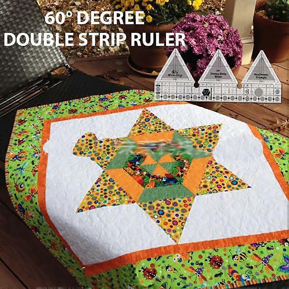 Ruler Grids 45/60/90 Degree Double Strip Ruler Transparent Acrylic Non ...