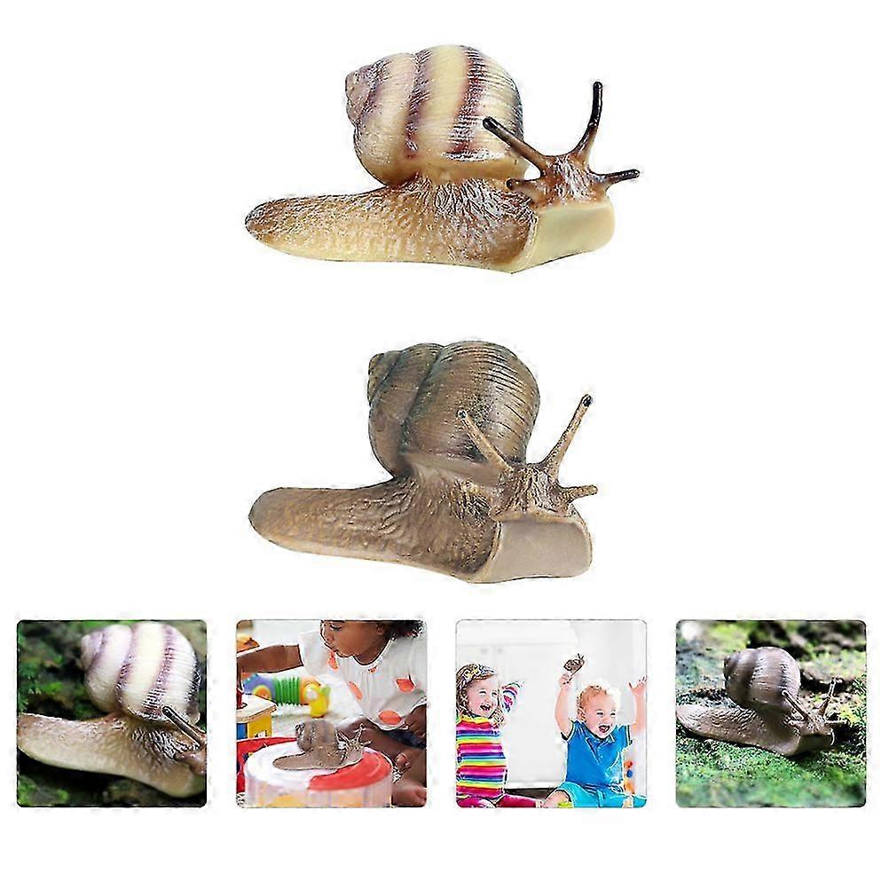 2 Pcs Terrarium Kids Accessories Mini Snail Figurine Miniature Animal ...