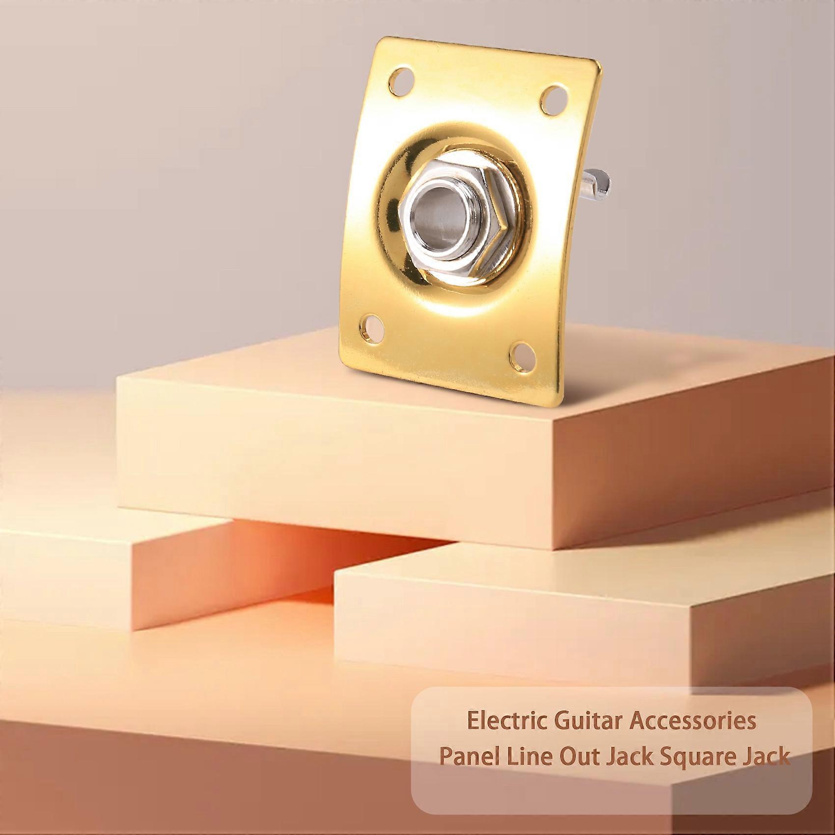 Square Style Jack Plate Guitar Bass Jack 1/4 Output Input Jack Socket ...