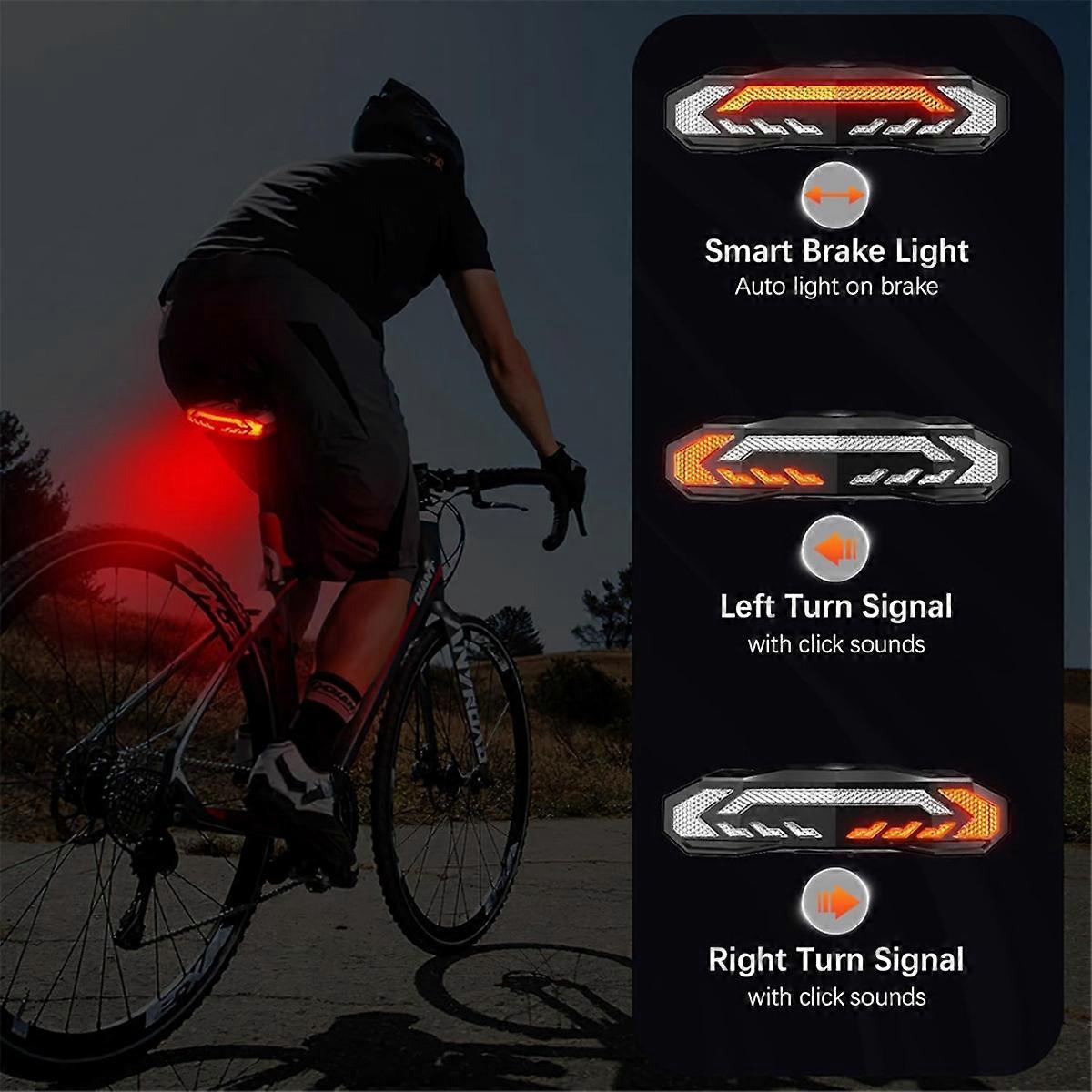 Smart Bike Tail Light with Turn Signal and Brake Light Anti Theft Bike ...