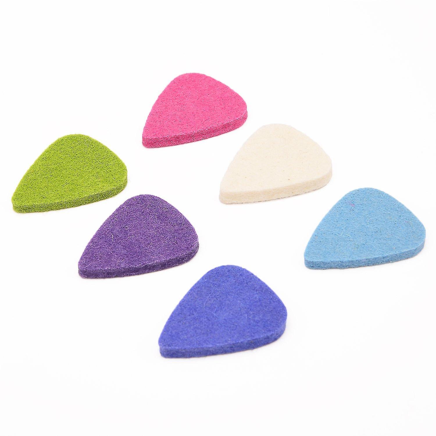 12 Pieces Colorful Soft Felt Plectrum Mediator Felt Ukulele Picks ...