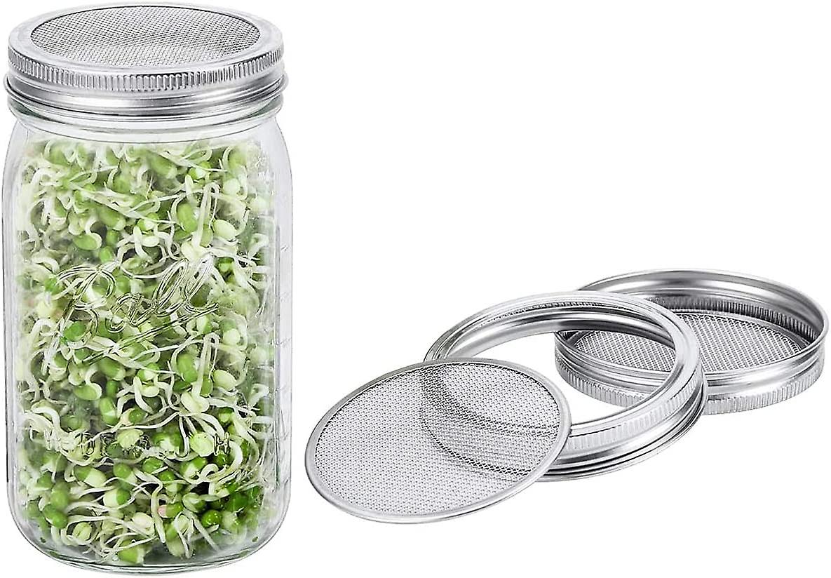 Sprouting Jar Screen Lids 304 Stainless Steel Sprouting Lids For Wide ...