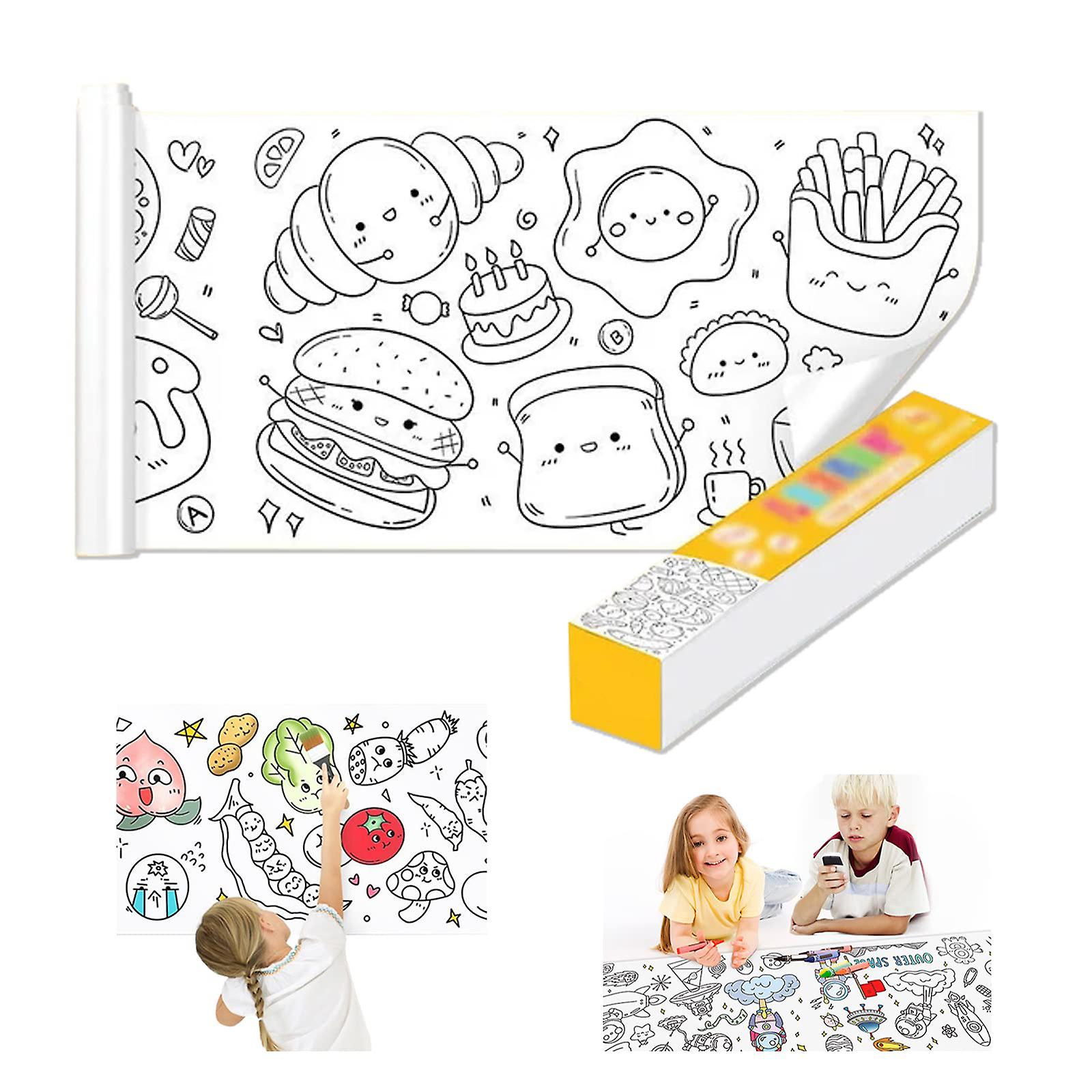 Children's Drawing Roll Drawing Paper Roll Graffiti Crafting Drawing ...