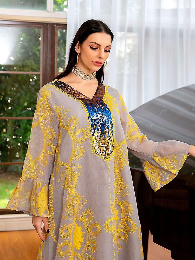 Ramadan Abaya Dubai Arabic Turkey Islam Muslim Long Dress Kaftans For ...