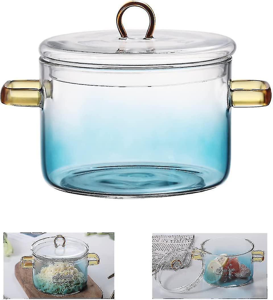 Glass Cooking Pot - 1.5l/50oz Heat-resistant Borosilicate Glass ...
