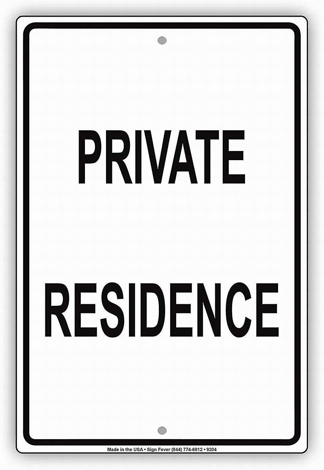 Safety Sign 8x12 Private Residence Property Land Premises No Entry Wall ...