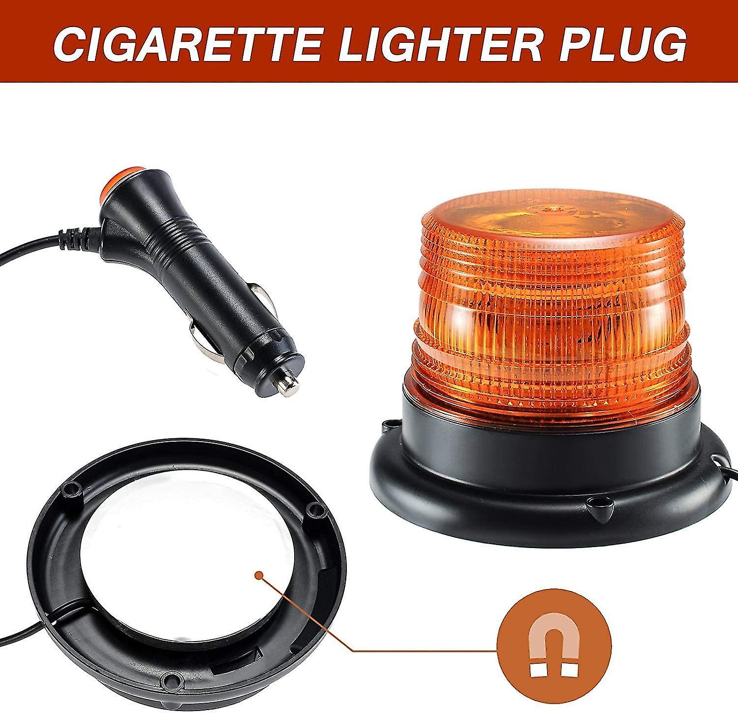 Orange Led Beacon,vehicle Magnetic Flashing Warning Light,12v-80v ...