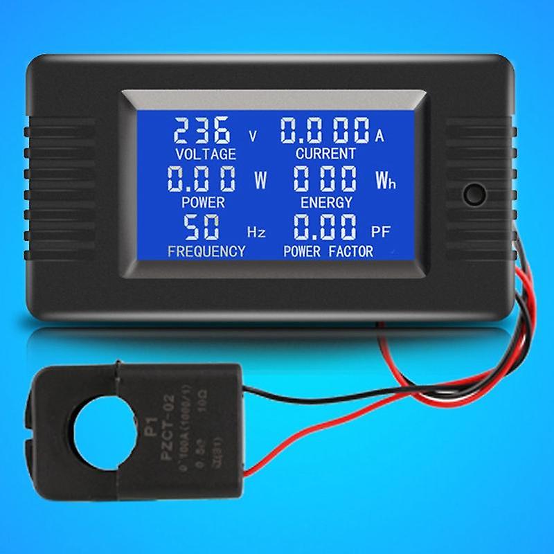 Newest 6in1 220v 100a single phase digital panel ampermeter volt watt ...