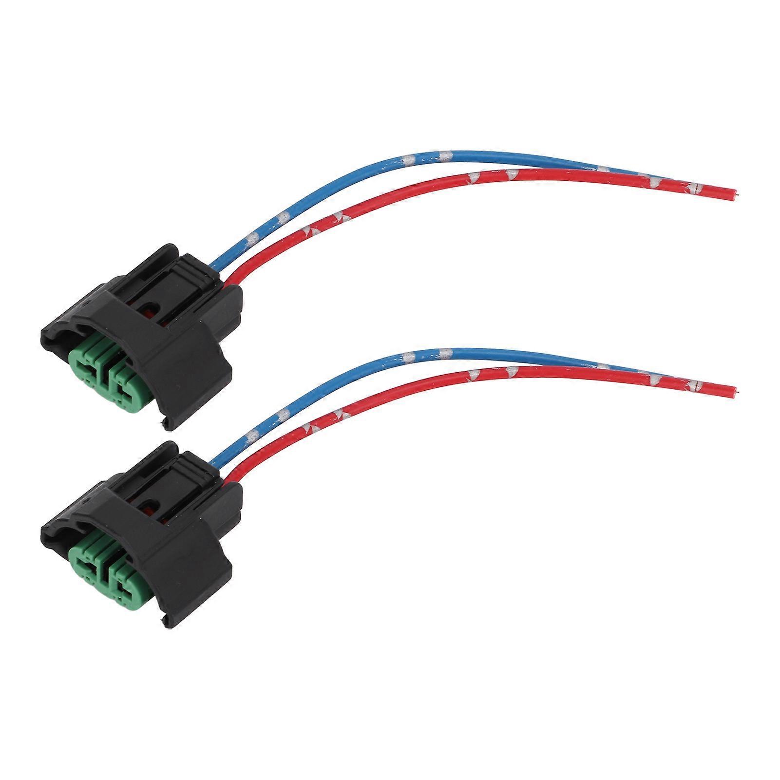 2pcs Headlight Sockets H11 3 Female Fog Light Wiring Harness Connectors ...