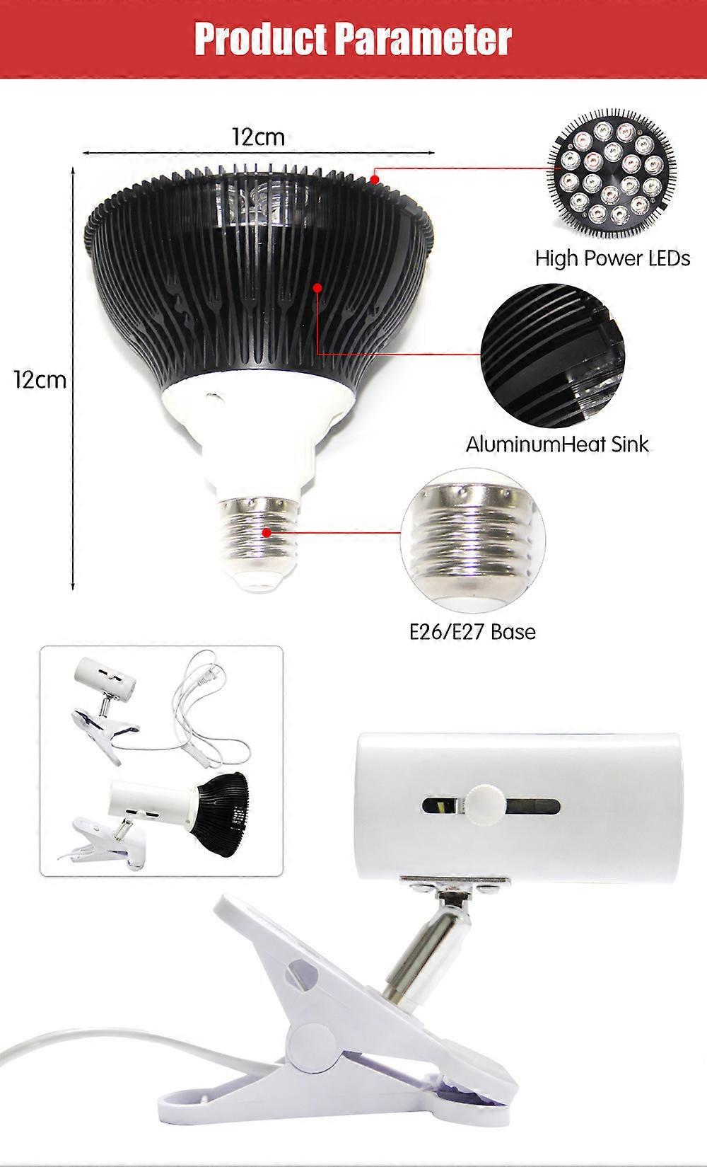 Infrared Physiotherapy Lamp Home Beauty Lamp Skin Beauty PAR38 Physiotherapy Lamp 18WLED ...