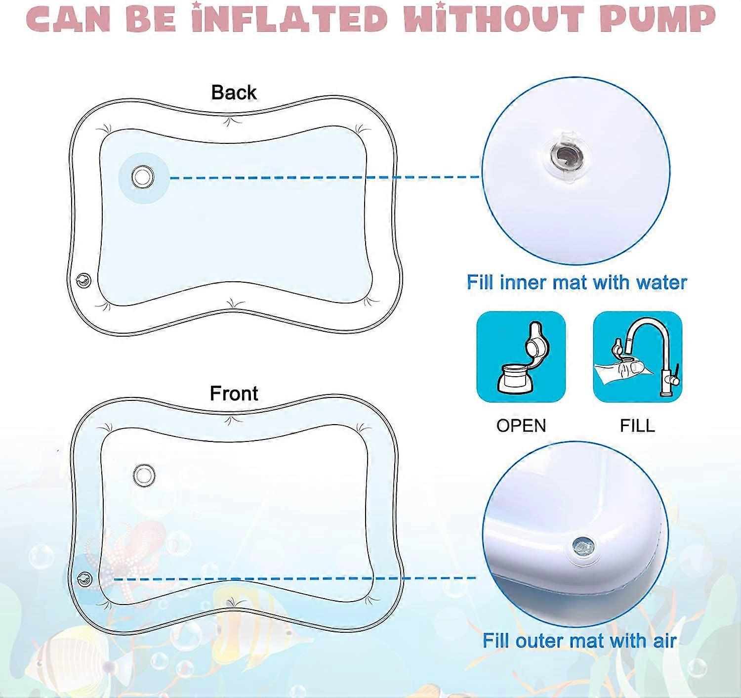 Baby Awakening Mat, Child Inflated Water Mat, Inflatable Game Cushion ...