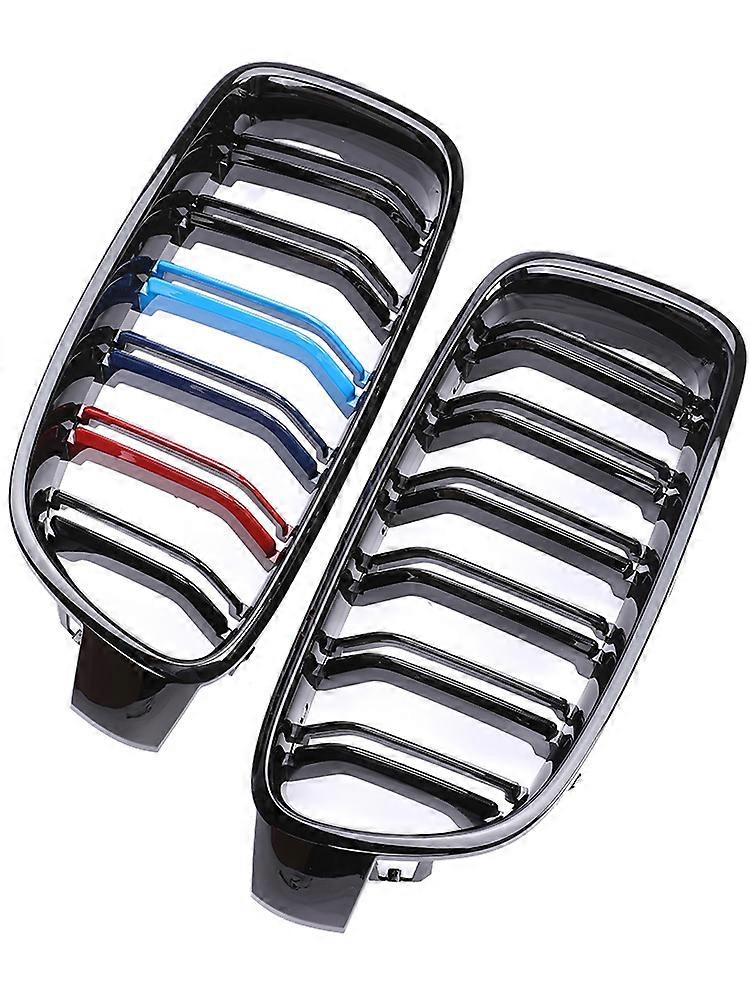 M3 Front Bumper Kidney Grill Carbon Fiber All Black Gloss Tri Color M ...