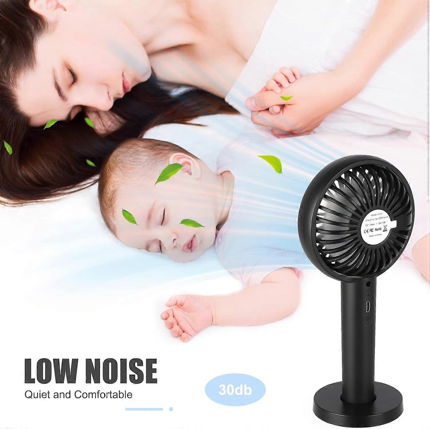 Mini Handheld Fan, Powerful Desk Fan with Adhesive Base, USB Fan ...