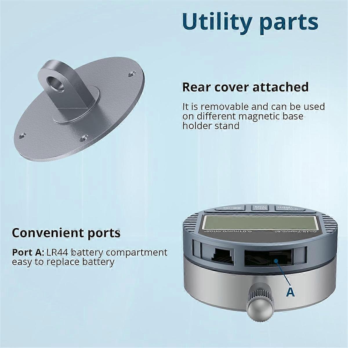 DTI Digital Dial Indicator 0.001mm Resolution,0-12.7mm/0-0.5 Inch Range ...