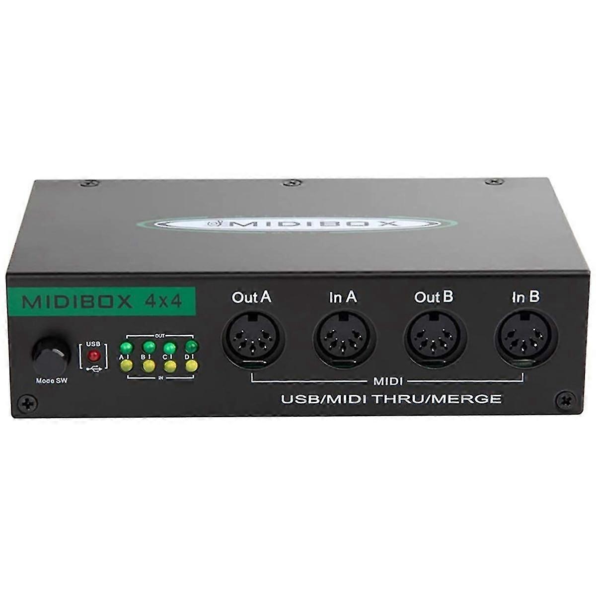 MIDI Box Musical Instruments USB MIDI Interface Merge Thru Box 64 MIDI ...