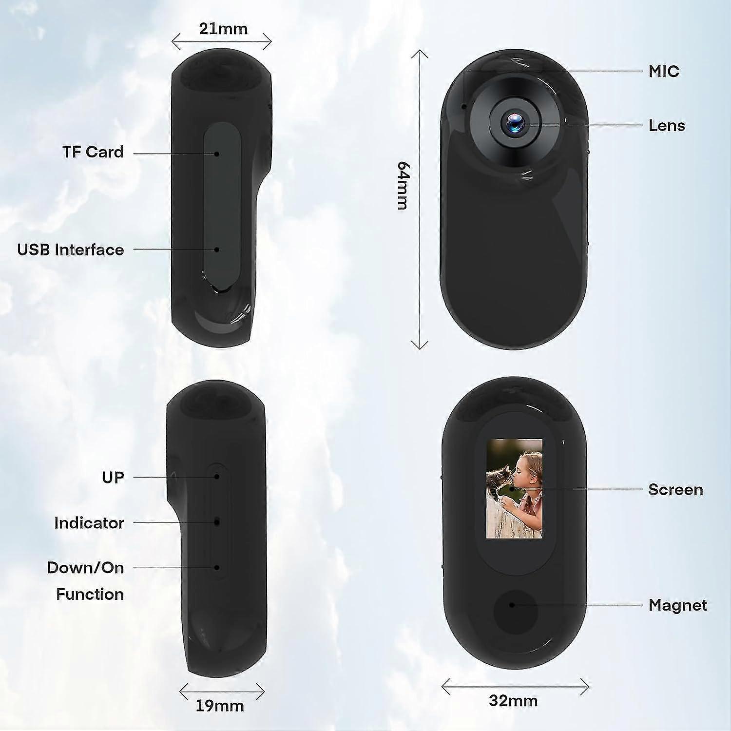 Cat Camera Collar, Hd 1080p Wireless Dog Collar Camera, Sport Action ...