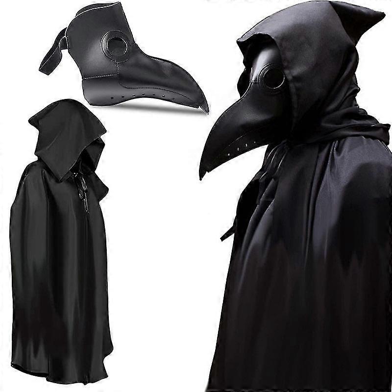 Halloween Medieval Plague Doctor Cosplay Costume Death Doctor Schnabel ...