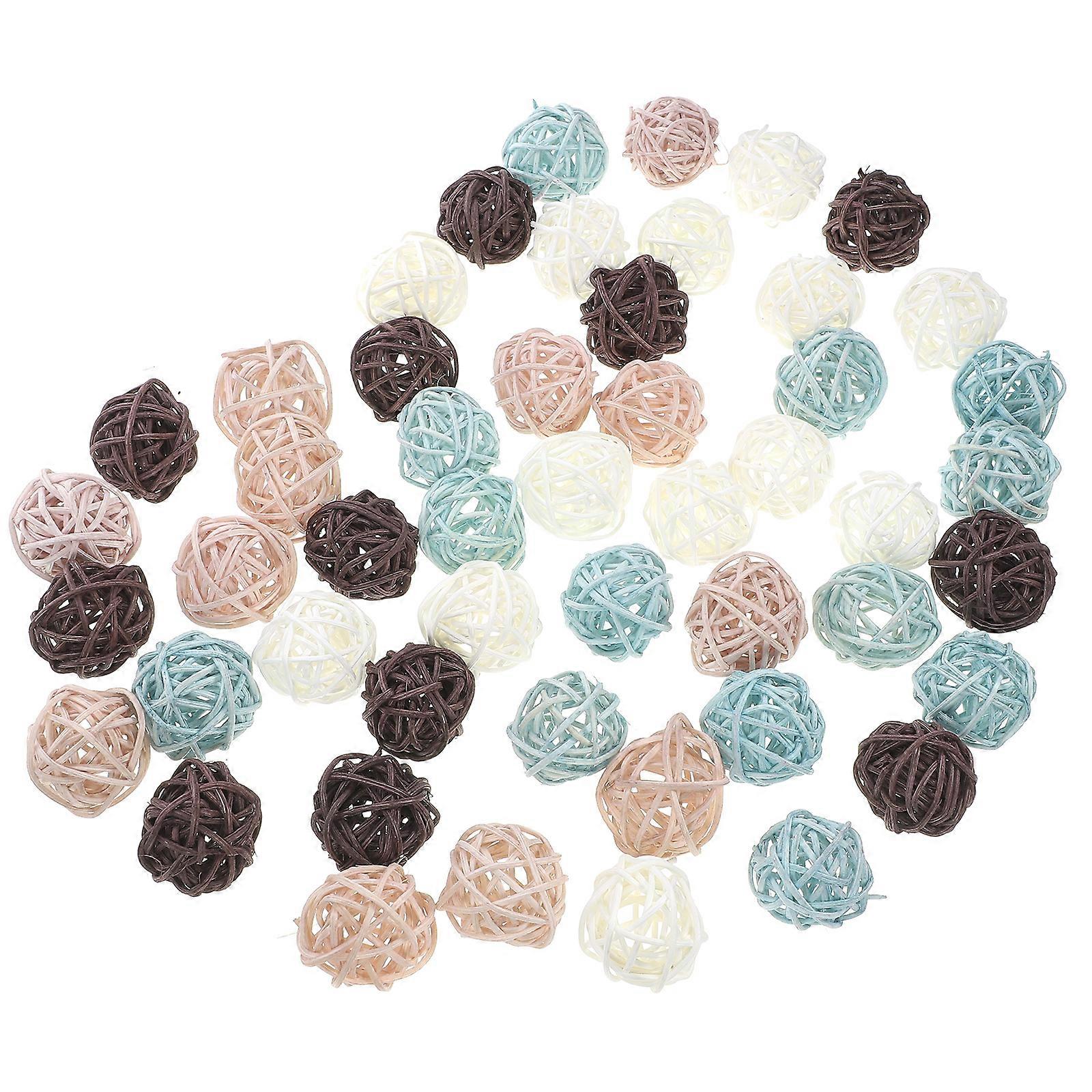 72pcs Decorative Balls Colorful Rattan Balls Vase Filler Balls Hanging ...