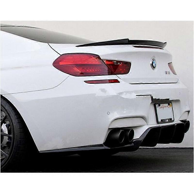 For BMW 6 Series M6 F06 & F12 F13 640i 640d 650i 2011 - 2017 Rear Wings FRP Spoiler Glossy Black ...