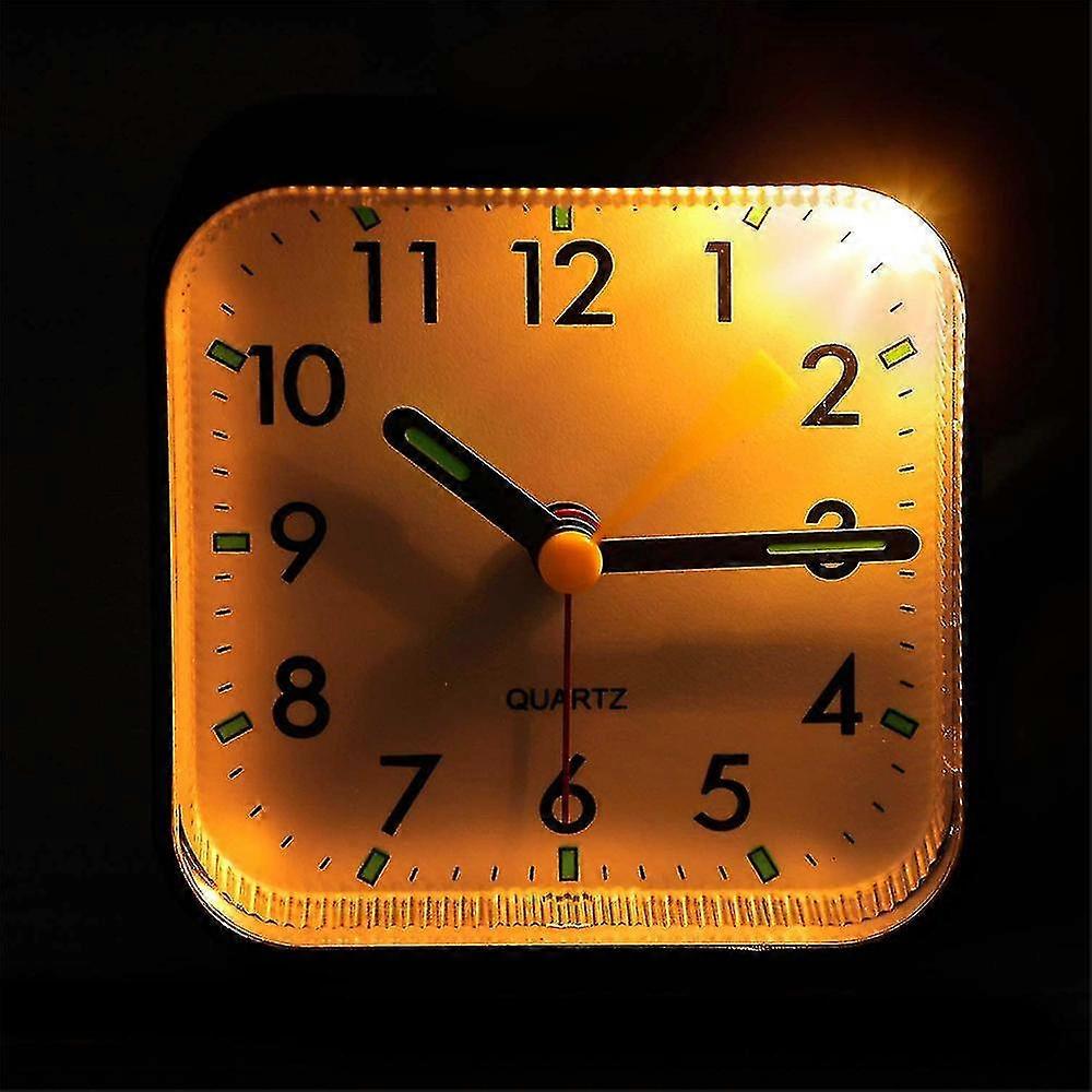 Silent Analog Alarm Clock Non Ticking, Gentle Wake, Beep Sounds ...