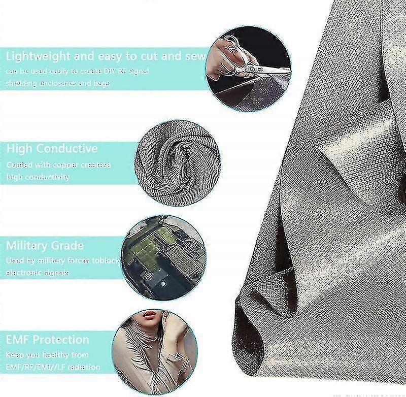 Emf Protection Fabric, Rfid Wifi Rf Lf Emi Shielding Copper Fabric ...