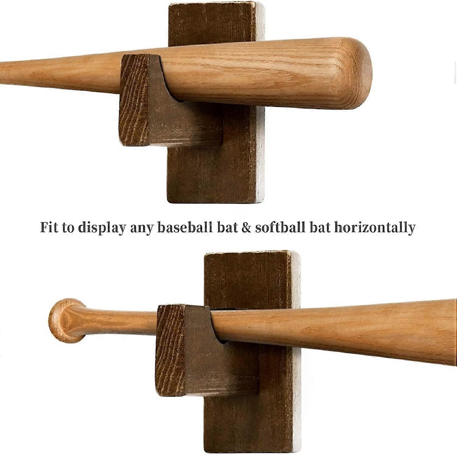 Baseball Bat Display Wall Mount, Softball Bat Rack for Horizontal ...