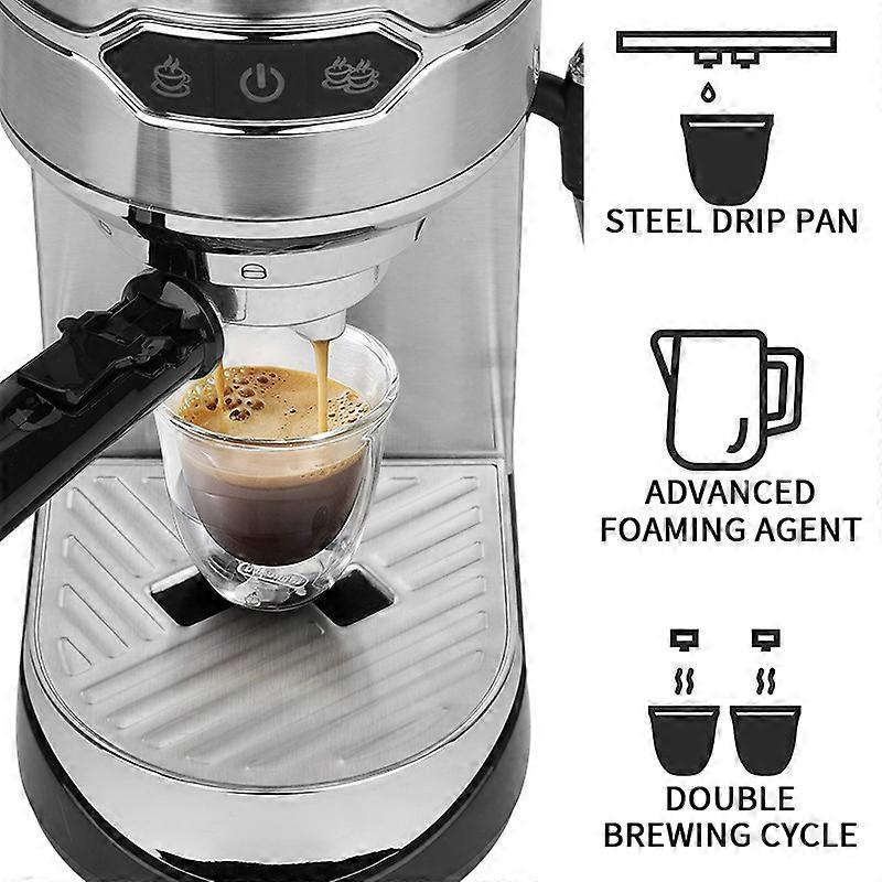 Coffee Machine Cappuccino Coffee Maker with Integrated Milk Frother ...