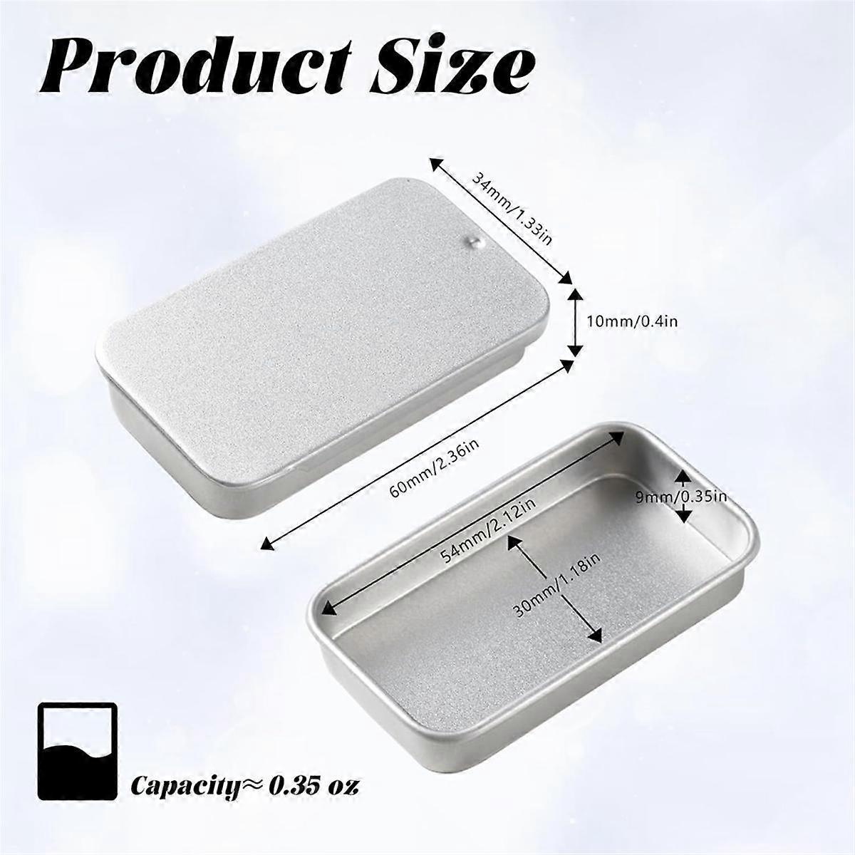 15 Pcs Slide Top Tin Containers Mini Metal Tin Box Containers Storage ...