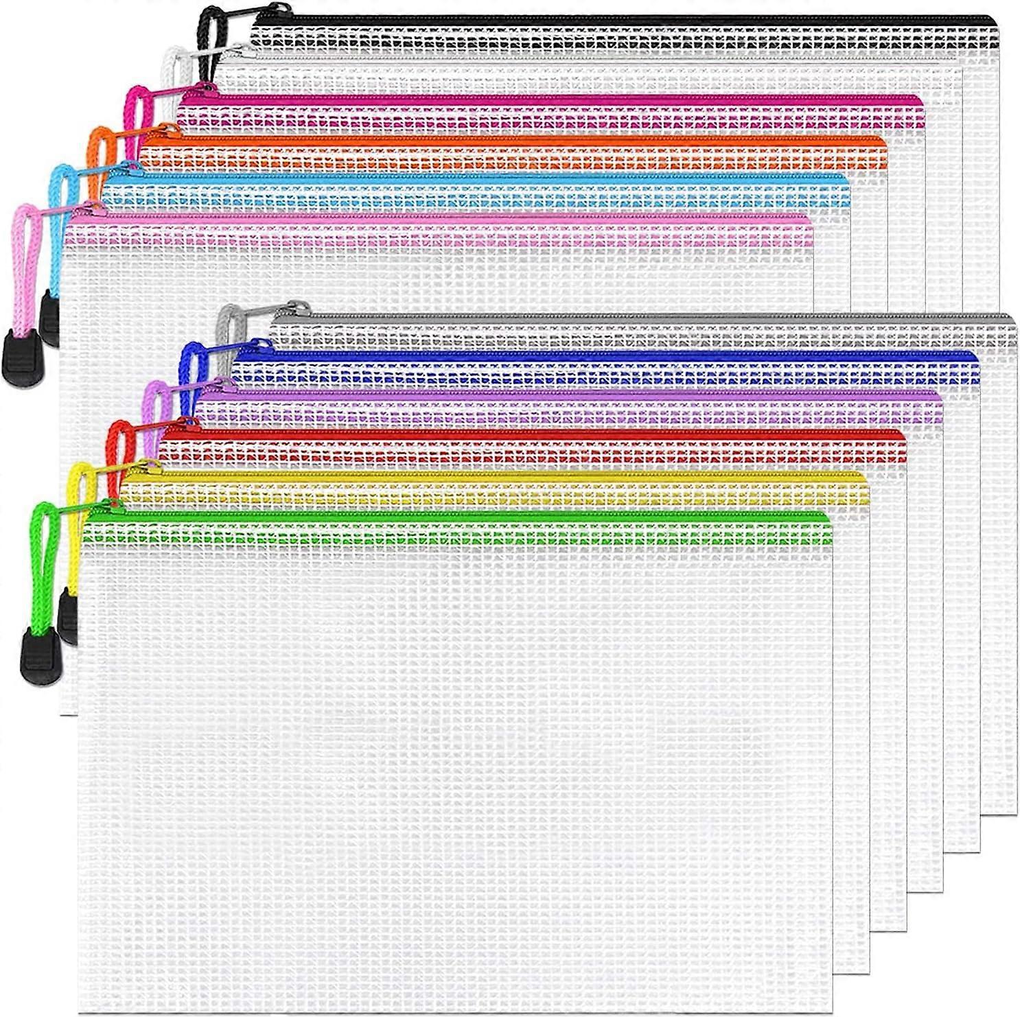 A4 Plastic Zipped Wallets Bags, Document Folder File Zipper Bags ...