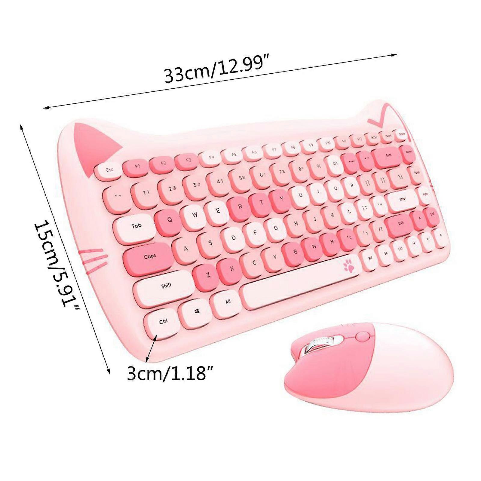 2.4G Wireless Keyboard and Mouse Combo Sweet 84 Keys Keyboards and Mice ...