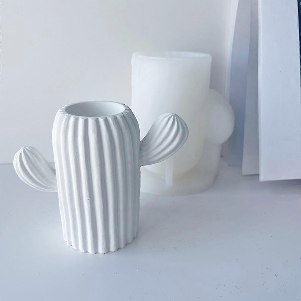 Decorative Flower Pots Silicone Mold Cactus Shape Succulents Pots Resin ...