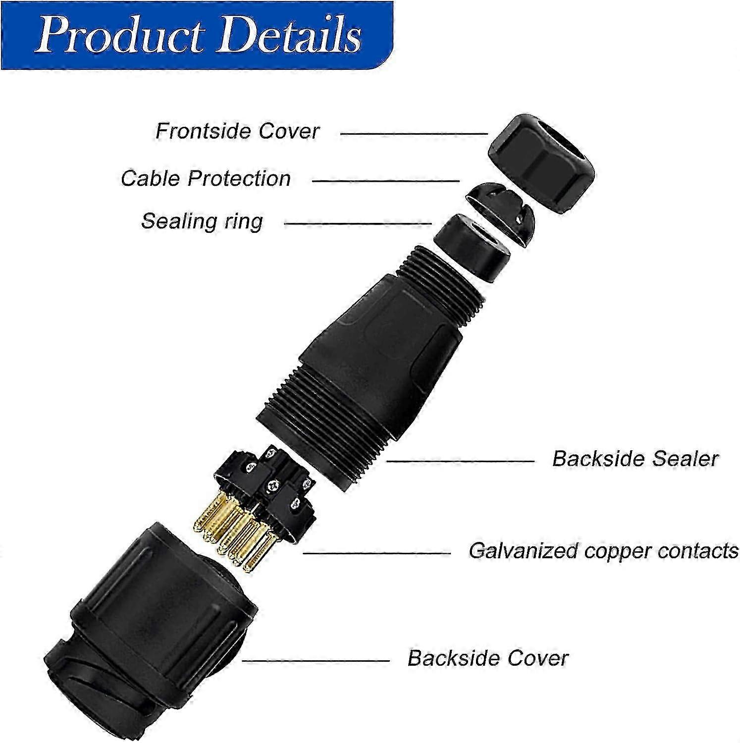 7 Pin To 13 Pin Trailer Plug Adapter, 12V 7 Pin To 13 Pin Trailer ...