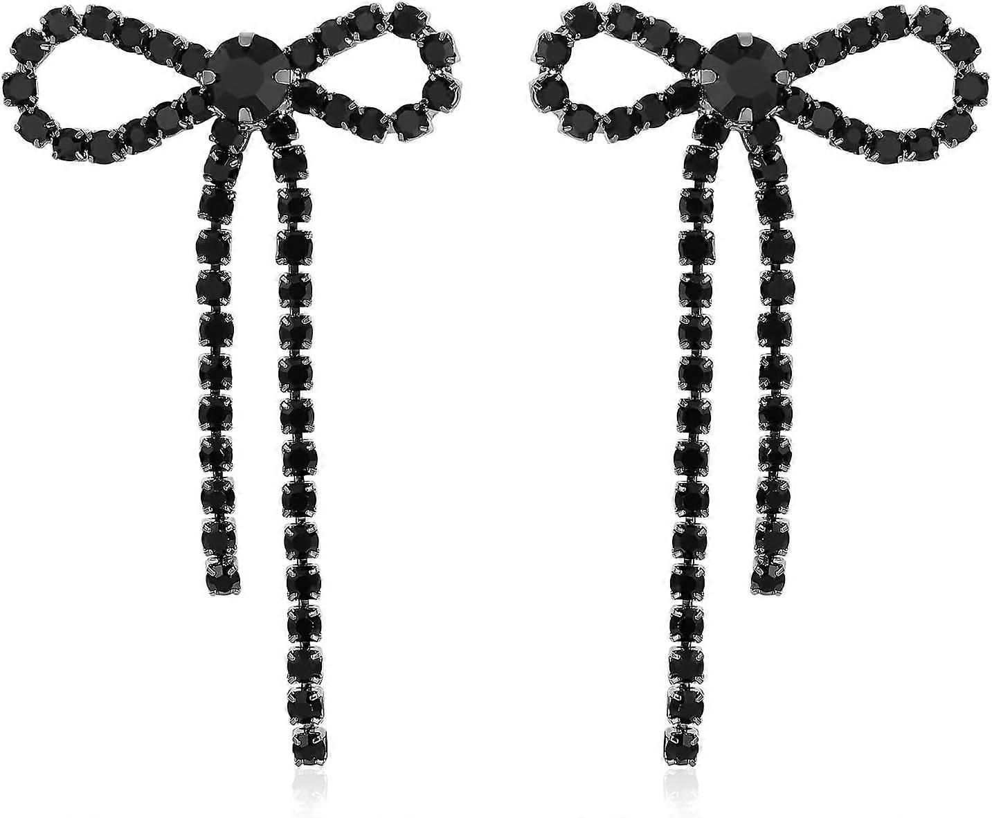 Bow Earrings Gold Bow Ribbon Hoop Earrings Long Ribbon Earrings Drop ...