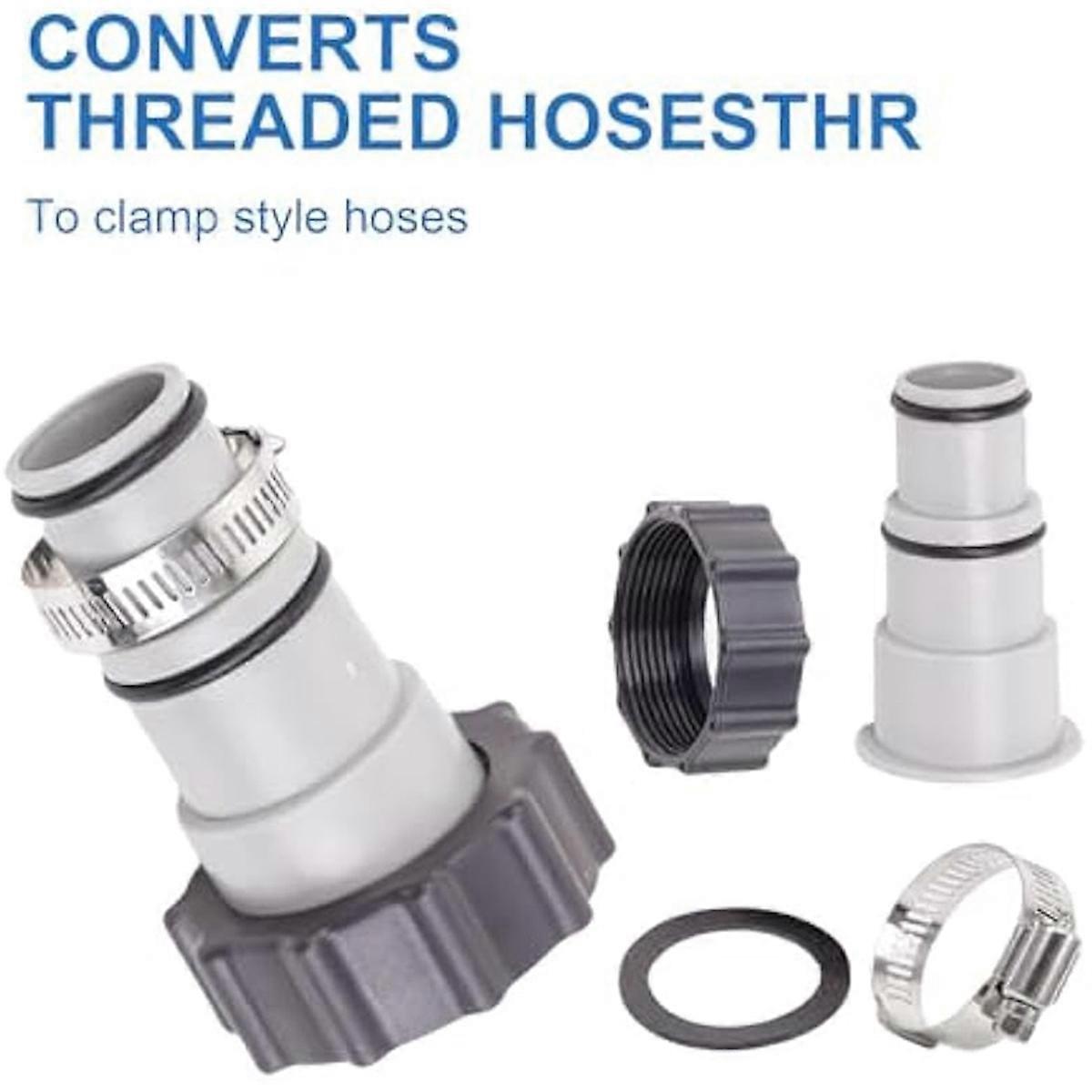 4Pack Pool Hose Adapter,Type A Pool Hose Connector for 1.5/1.25 Inch ...